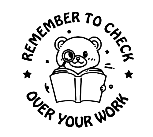 Remember To Check Over Your Work – stampso