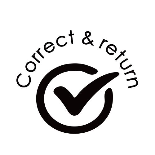 Correct & return Stamps – stampso