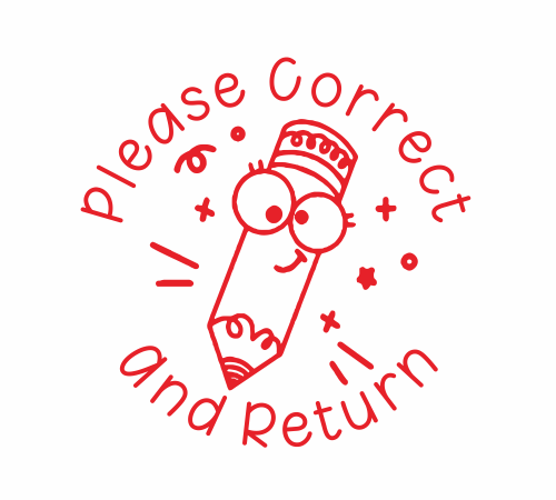 Please Correct and Return Stamp – stampso