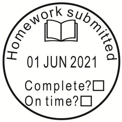 Book Homework submitted Date Stamp – stampso