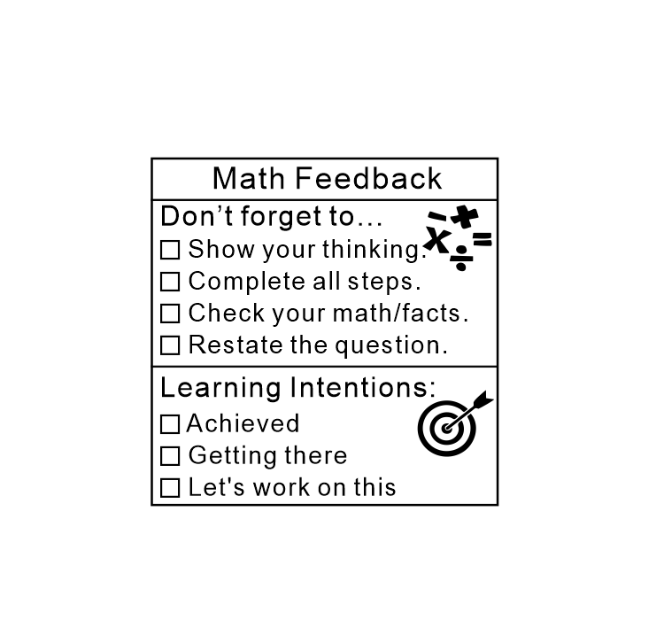 Math Feedback Stamps – stampso