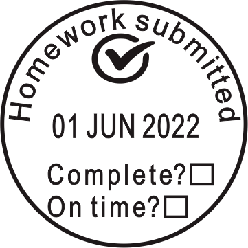 Tick Homework submitted Date Stamp – stampso