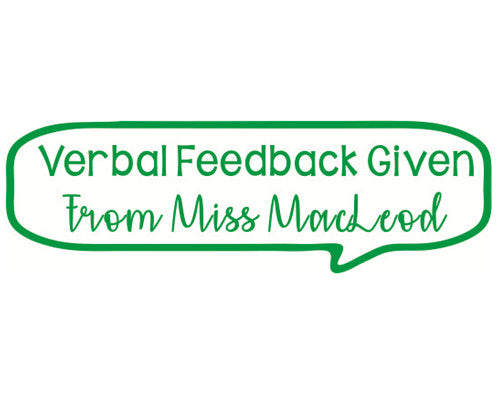 Verbal Feedback Given Stamp – stampso